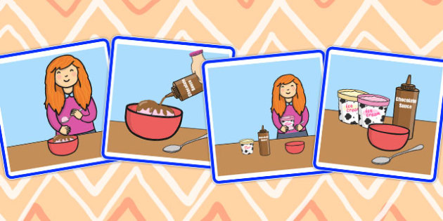 Sequencing Cards Eating Ice Cream (teacher made)