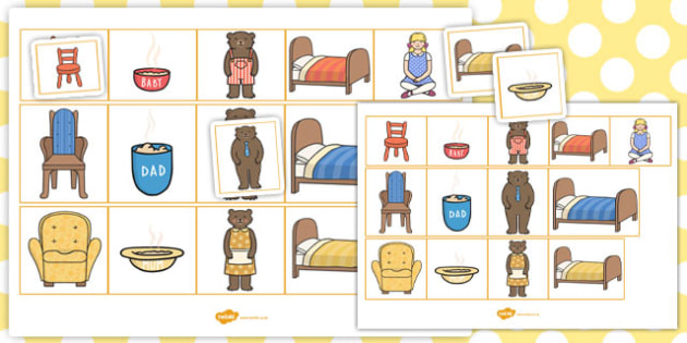 Goldilocks and the Three Bears Picture Cards and Picture Grid Pack