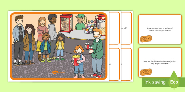 Cinema Scene and Question Cards - Cinema Scene and Question Cards