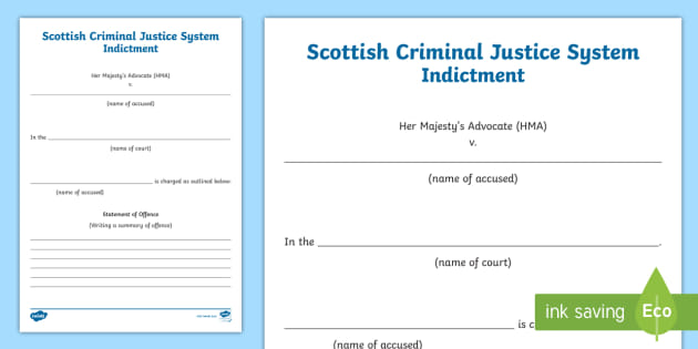 Court Indictment Writing Template (teacher made)