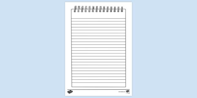 Note Paper Colouring | Colouring Sheets