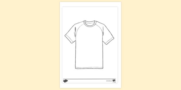 FREE! - T Shirt Outline Colouring Sheet | Colouring Sheets