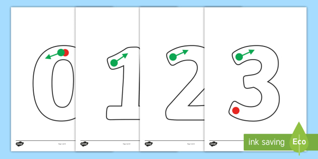 FREE Large Tracing Numbers Dotted Version teacher Made 
