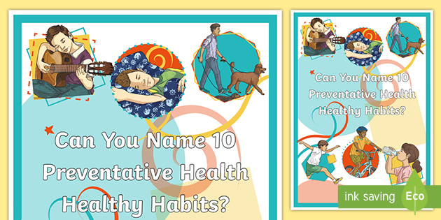 Preventative Health Name 10 Display Poster (teacher made)
