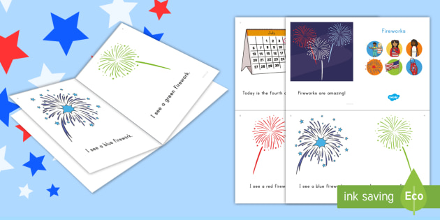 4th of July Fireworks Emergent Reader - Independence Day, 4th July ...