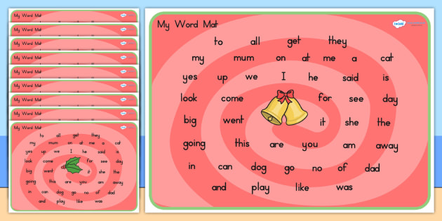 Australia Christmas Themed FS2 Word Mat (teacher made)