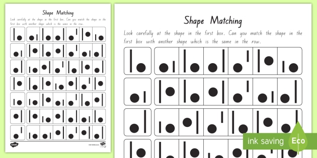 Shape Matching Letter Discrimination Activity (teacher made)