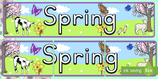 FREE! - Seasons Banners Spring - season, spring, weather, banner, display
