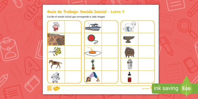 Hojas De Trabajo De Clasificación De Sonido Inicial