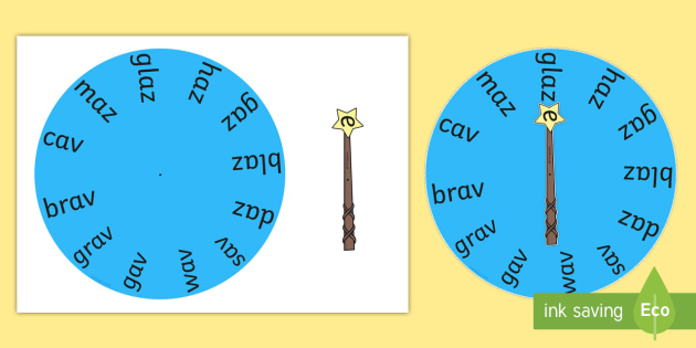 Magic e Wand Wheels Long A (teacher made)