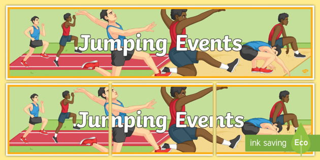 Athletics Jumping Display Banner (teacher made)