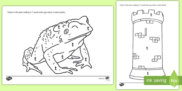 FREE! - Initial t Sound Production Colouring Sheet