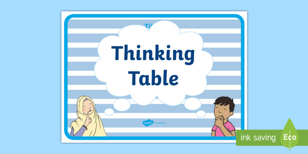 FREE! - Thinking Table Poster (teacher made)