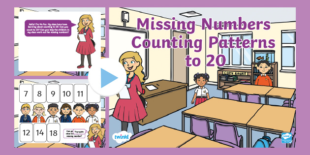 👉 Missing Numbers Counting Patterns to 20 PowerPoint