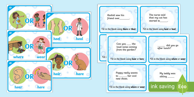 Common Homophones Challenge Cards - Teaching Resource