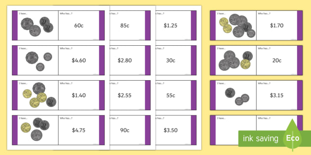 Australian Coin Matching Loop Cards-Australia (teacher made)