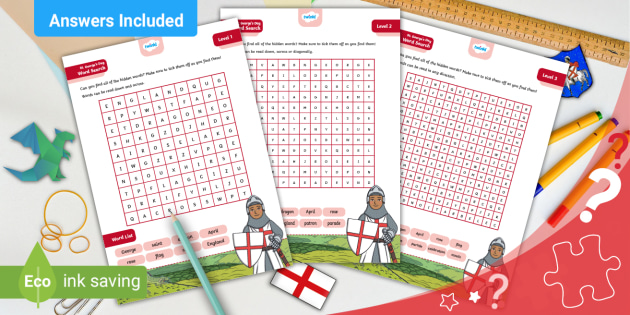 St. George's Day Word Search - AL - Kids - Twinkl Puzzled