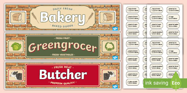 KS2 World War One Rationing Display Items (teacher made)