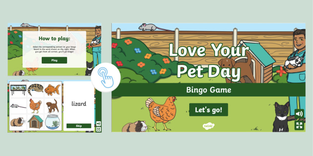 Love Your Pets Interactive Bingo (Teacher-Made)