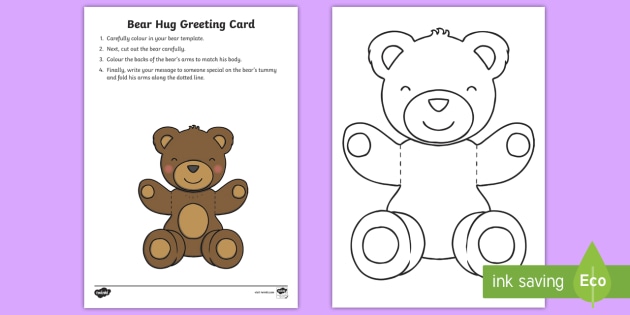 Mother's and Father's Day Bear Hug Greeting Cards