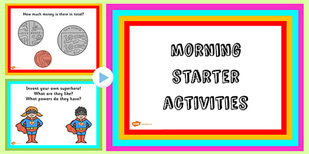 EYFS Morning Starter Activities PowerPoint (teacher made)