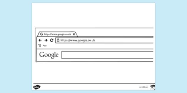 FREE! - Google Address Bar and Icons Colouring | Colouring Sheets