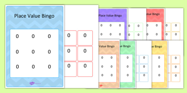 Editable Hundreds, Tens and Ones Place Value Bingo Game