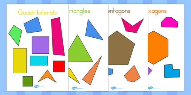 Regular And Irregular 2D Shapes Display Posters Australia