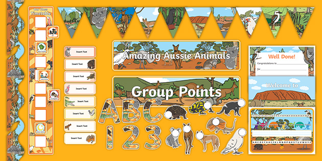 Animal Theme Classroom | Australian Animals Classroom Pack