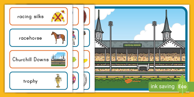 Kentucky Derby Anchor Chart and Word Cards (teacher made)