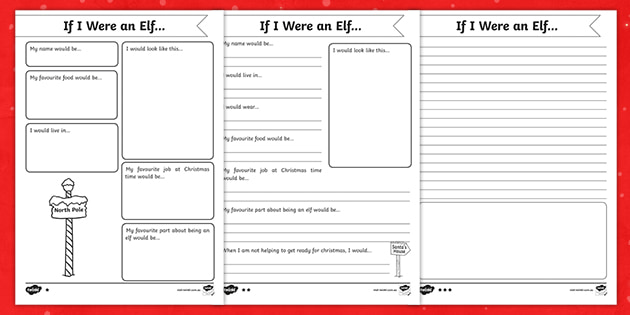 If I Were an Elf Differentiated Worksheets (teacher made)