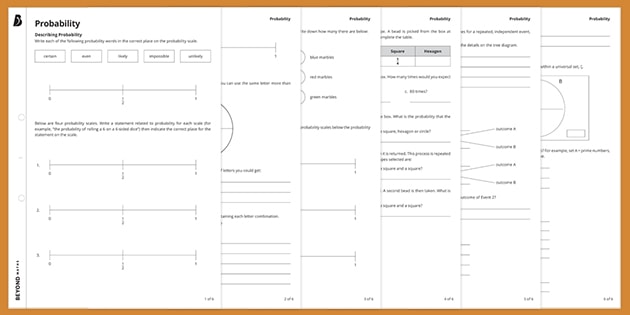 Probability: Practice Worksheet | KS3 Maths | Beyond