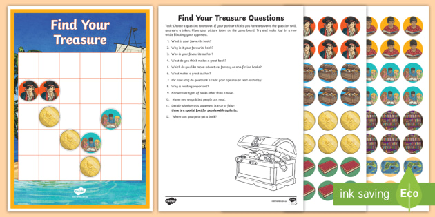 CBCA Book Week - Find Your Treasure Paper Chain Worksheet