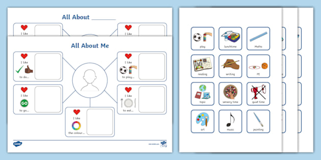 All About Me Name Map Poster For The First Day Of School