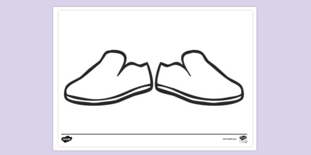 FREE! - Slip On Shoes Outline Colouring Sheet | Colouring Sheets