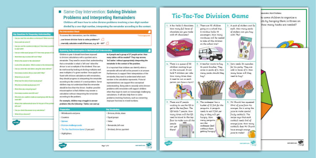 👉 Y4 Maths Intervention: Division Problems with Remainders