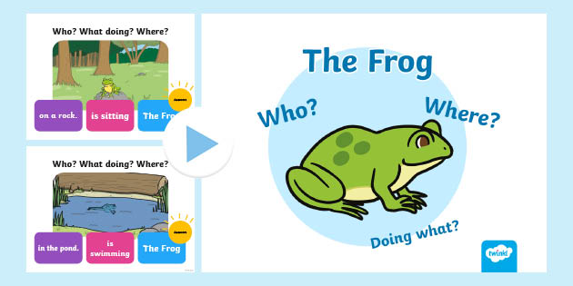 The Frog Who? Doing What? Where? Colourful Semantics PowerPoint