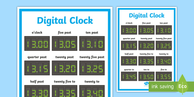 Analogue Clock Flower Display Poster - Analogue Clock Flower Labels