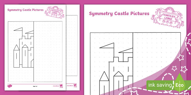 Symmetry Castle Pictures Activity (teacher made)