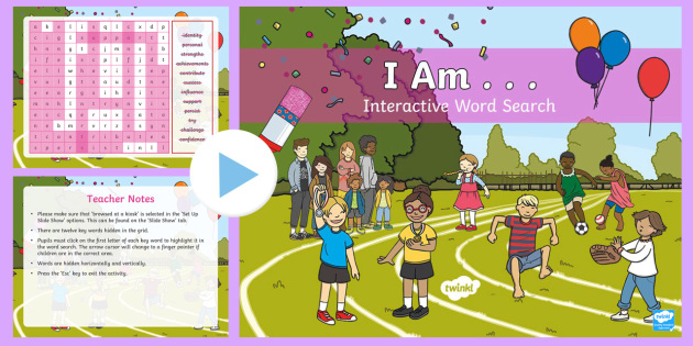 I Am... Interactive Word Search