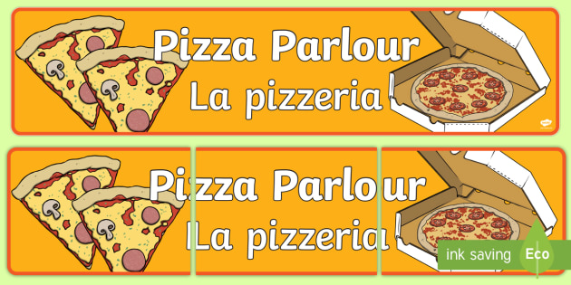 Pizza Parlour Role Play Display Banner English/Italian