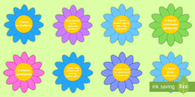 Growth Mindset Flowers Display Pack