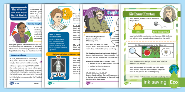 KS1 Great Inventors & Scientists Bumper Comprehension Pack