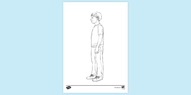 FREE! - Child Side View Colouring Sheet | Colouring Sheets | Primary
