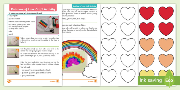 Rainbow of Love Craft Activity (teacher made)