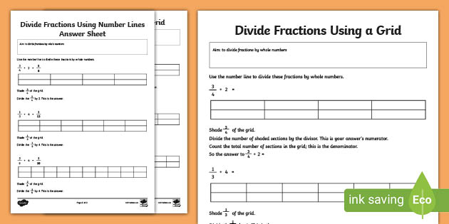 Dividing Fractions Using a Grid | Ages 7–11 | Twinkl