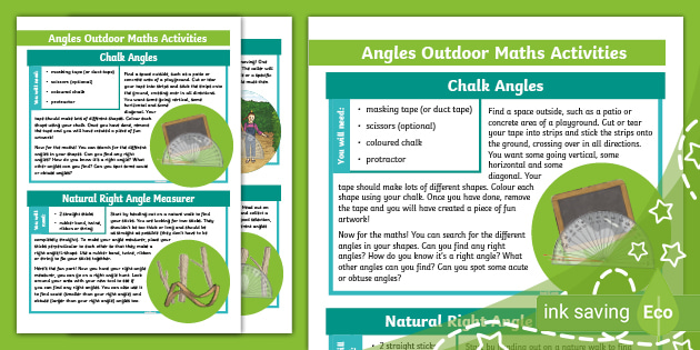Angles Outdoor Maths Activities (teacher made)
