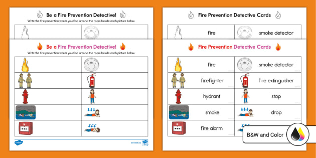 Fire Prevention Read and Write the Room Activity