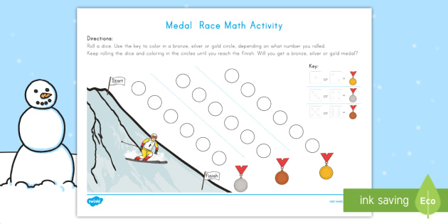 Olympic Medal Race Math Activity