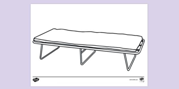 Cot Camping Colouring Sheet | Colouring Sheets